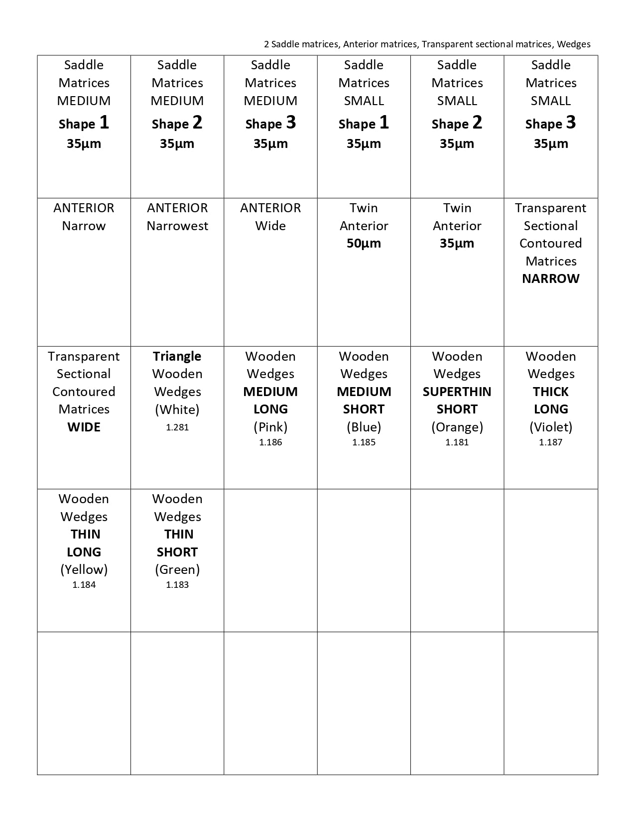 Tashmed | TorVM - World Largest Selection Of Dental Matrices